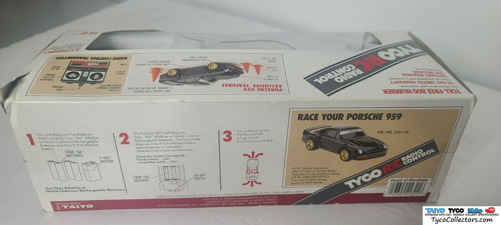 1988 Tyco Porsche 959 (Gold Wheels) - Tyco Collectors - Review ...